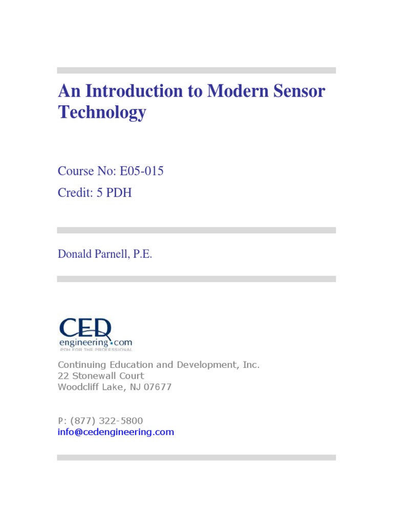 An Introduction To Modern Sensor Technology R1 PDF | PDF | Modulation ...