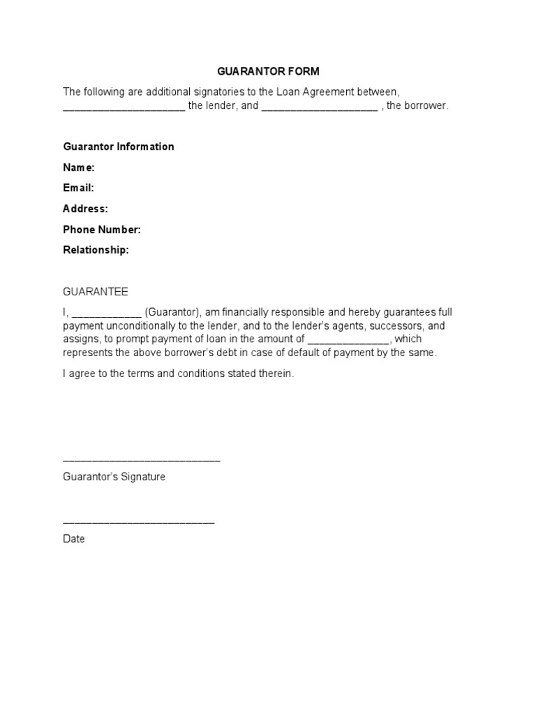 Guarantor Form | PDF