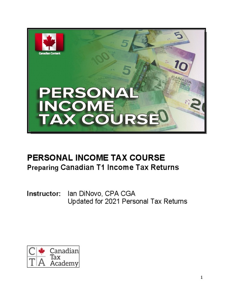 Canadian T1 Tax Return Guide 2021 | PDF | Taxation In The United States ...