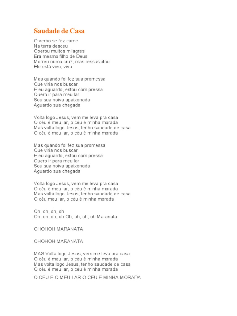Saudade de Casa | PDF