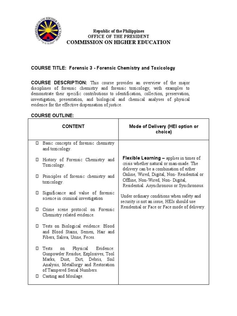 Forensic Chemistry and Toxicology | PDF | Forensic Science | Chemistry Forensic Chemistry and Toxicology | PDF | Forensic Science | Chemistry
