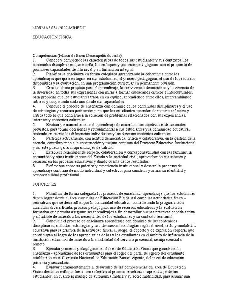 Norma Aip y Fisica Competencias | PDF | Enseñando | Aprendizaje