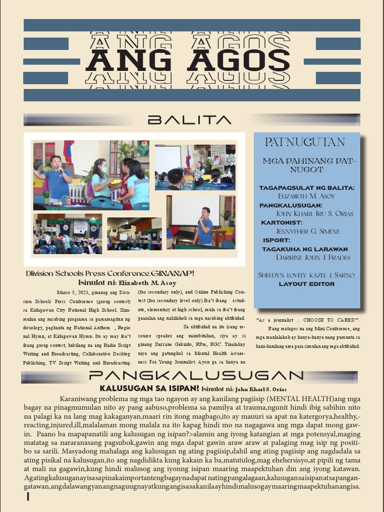 Ang Agos P-1newssamplee | PDF