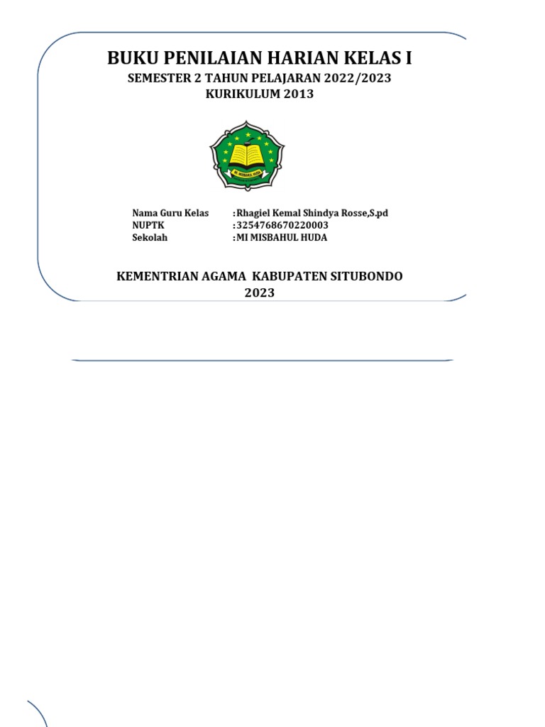 Format Daftar Nilai Harian Kurtilas Kelas I | PDF Format Daftar Nilai Harian Kurtilas Kelas I | PDF