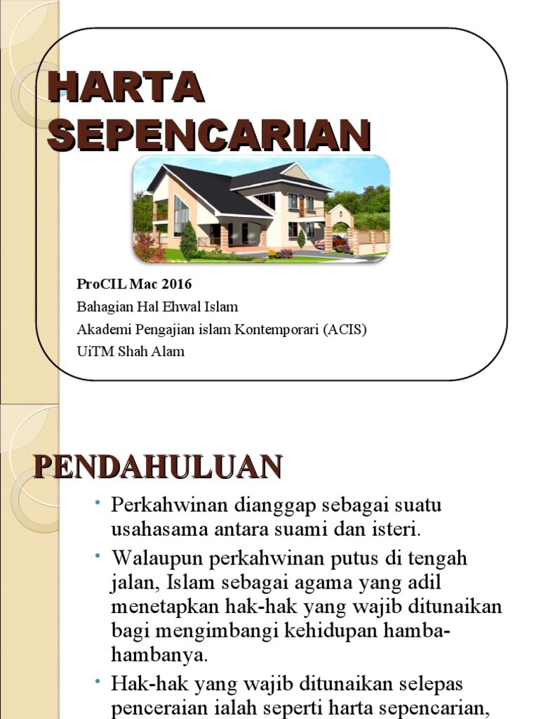 proCIL - HARTA SEPENCARIAN | PDF