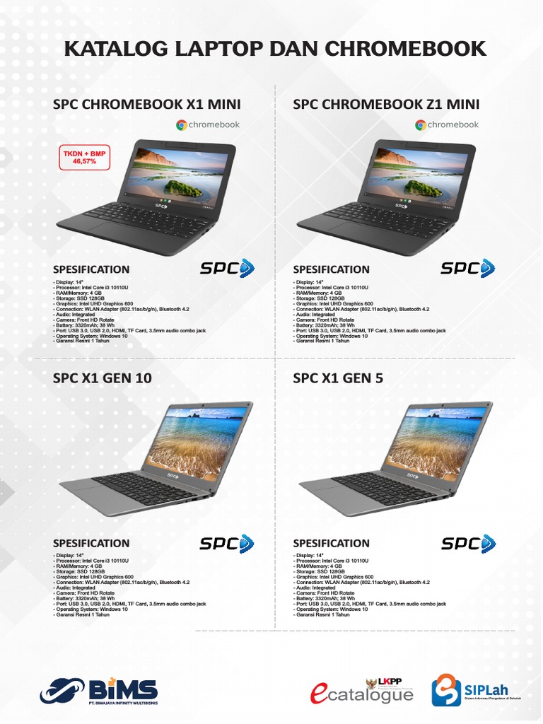 SPC Chromebook & Laptop Specifications | PDF | Chromebook | Solid State Drive