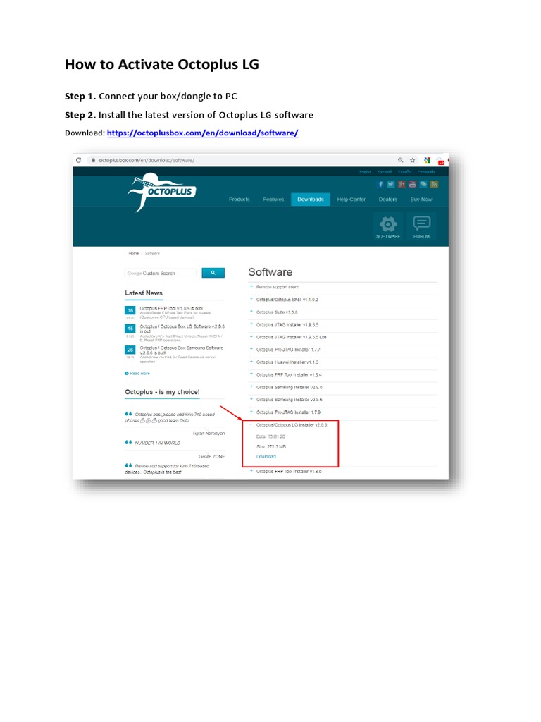 Activate Octoplus LG: Step-by-Step Guide | PDF | Business
