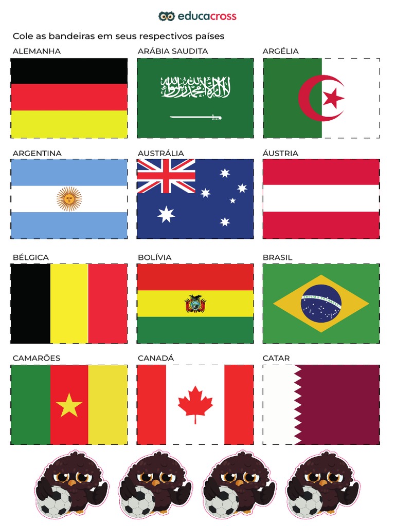 Atividade Das Bandeiras Dos Países | PDF