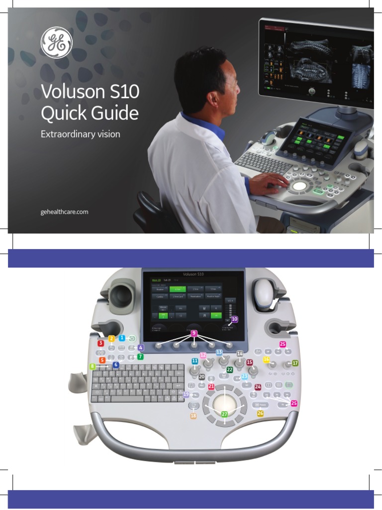 Voluson s10 Quick Guide v7 | PDF | Medical Ultrasound | Computer Keyboard