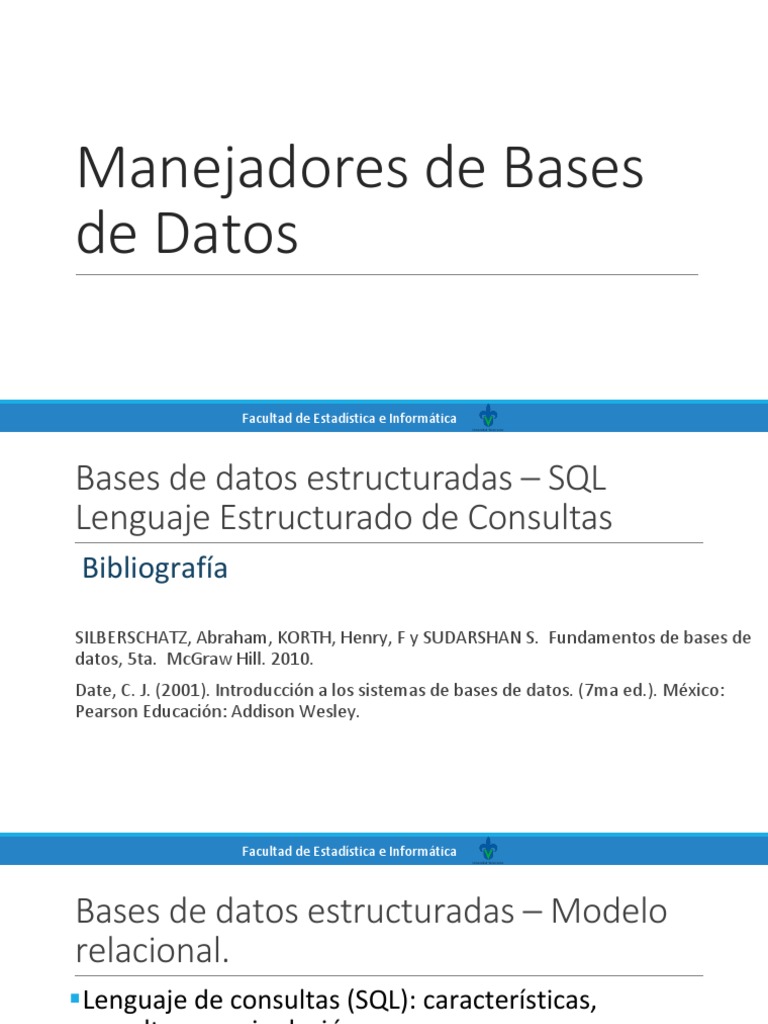 Clase8 Lenguaje SQL I PDF | PDF | Base de datos relacional | SQL