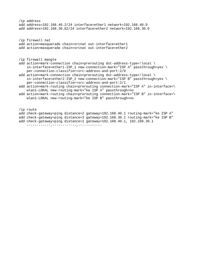 Load Balance PCC 3 ISP | PDF