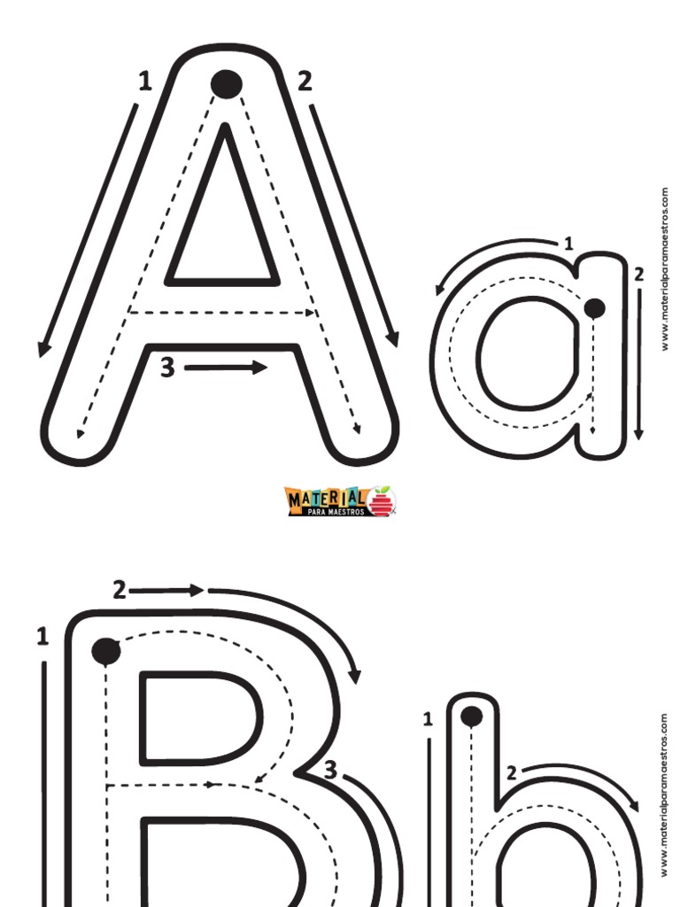 Trazo de Las Letras Del Abecedario | PDF