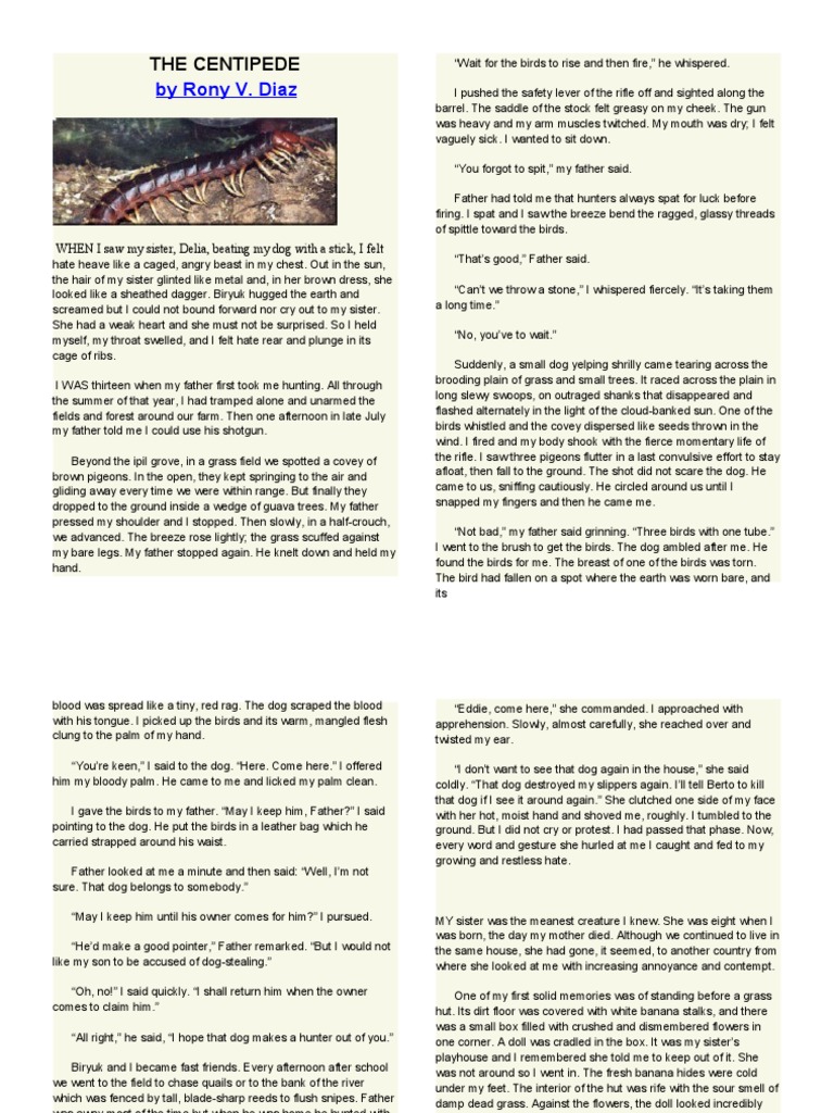 The Centipede | PDF | Narration | Sibling