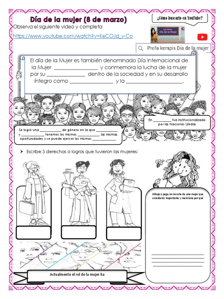 Actividades Día de La Mujer Profa. Kempis PDF | PDF | Crecimiento ...