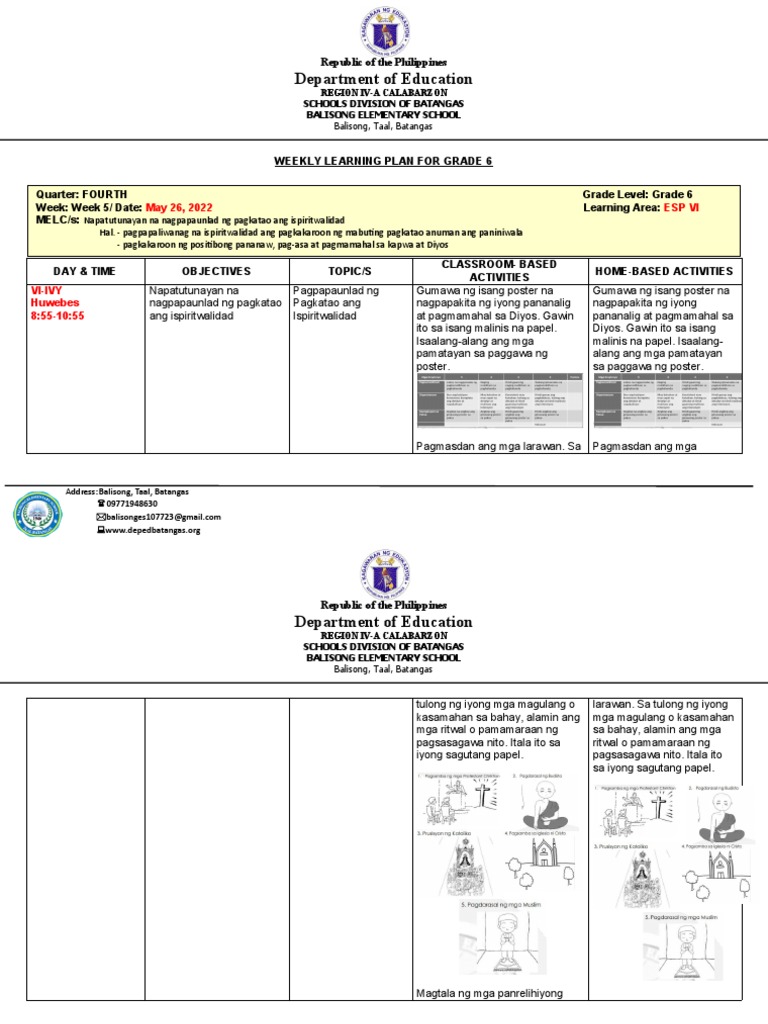ESP 6 F2F WHLP Week 5 TRUTH | PDF