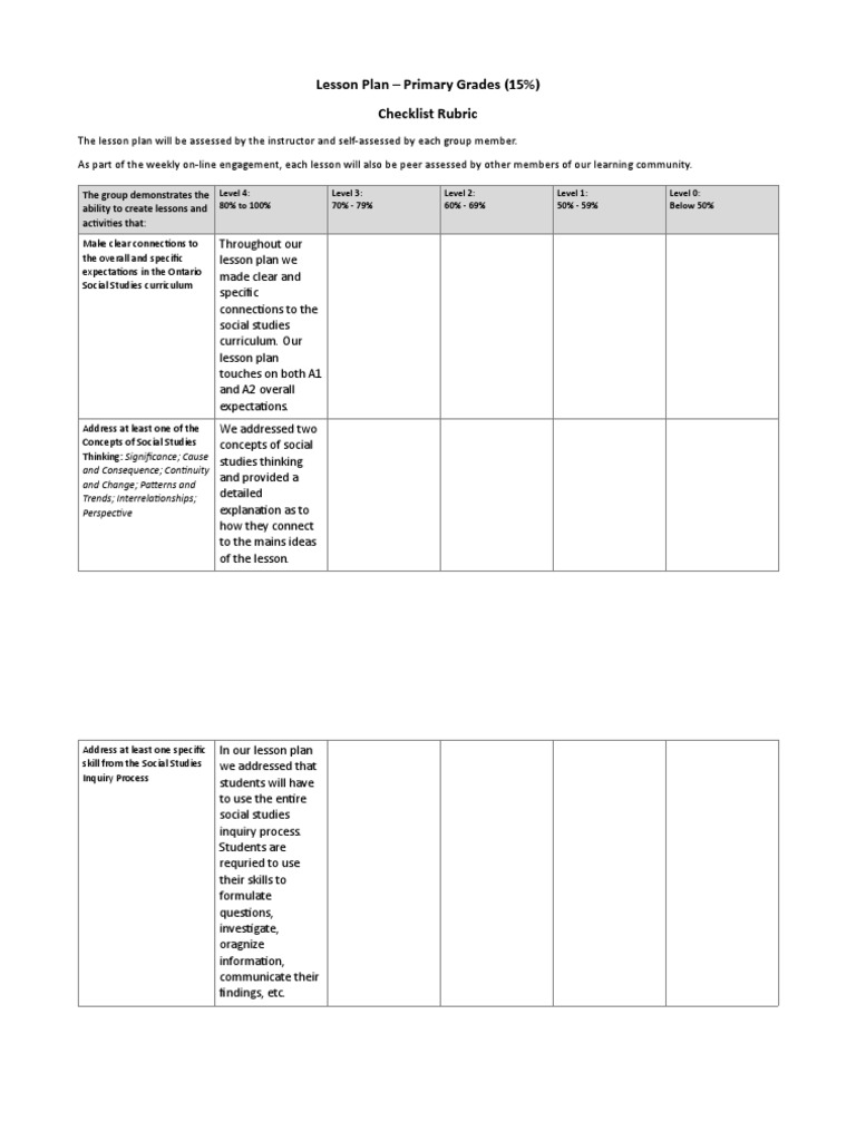 Group Assessment Pdf Pdf Lesson Plan Cognitive Science