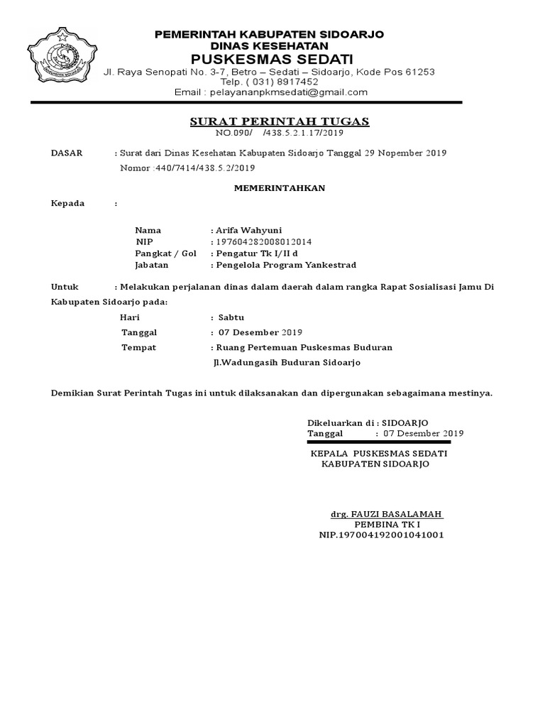 Format SPJ Rapat | PDF