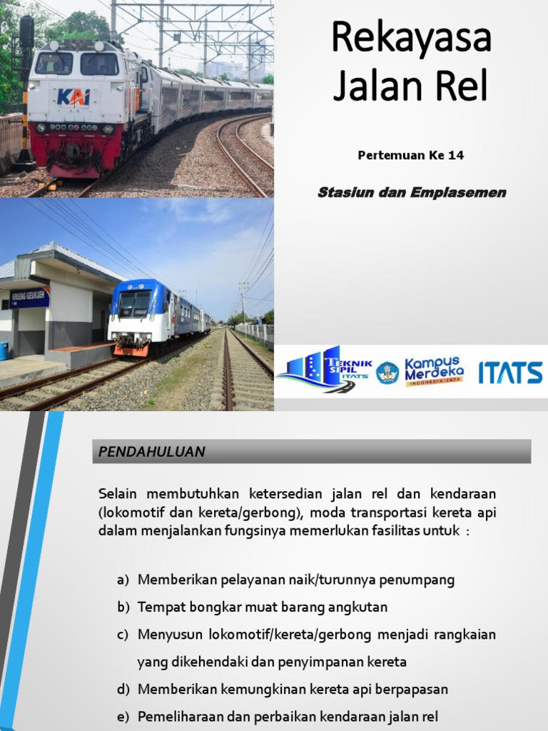Pertemuan 14 - Rekayasa Jalan Rel | PDF