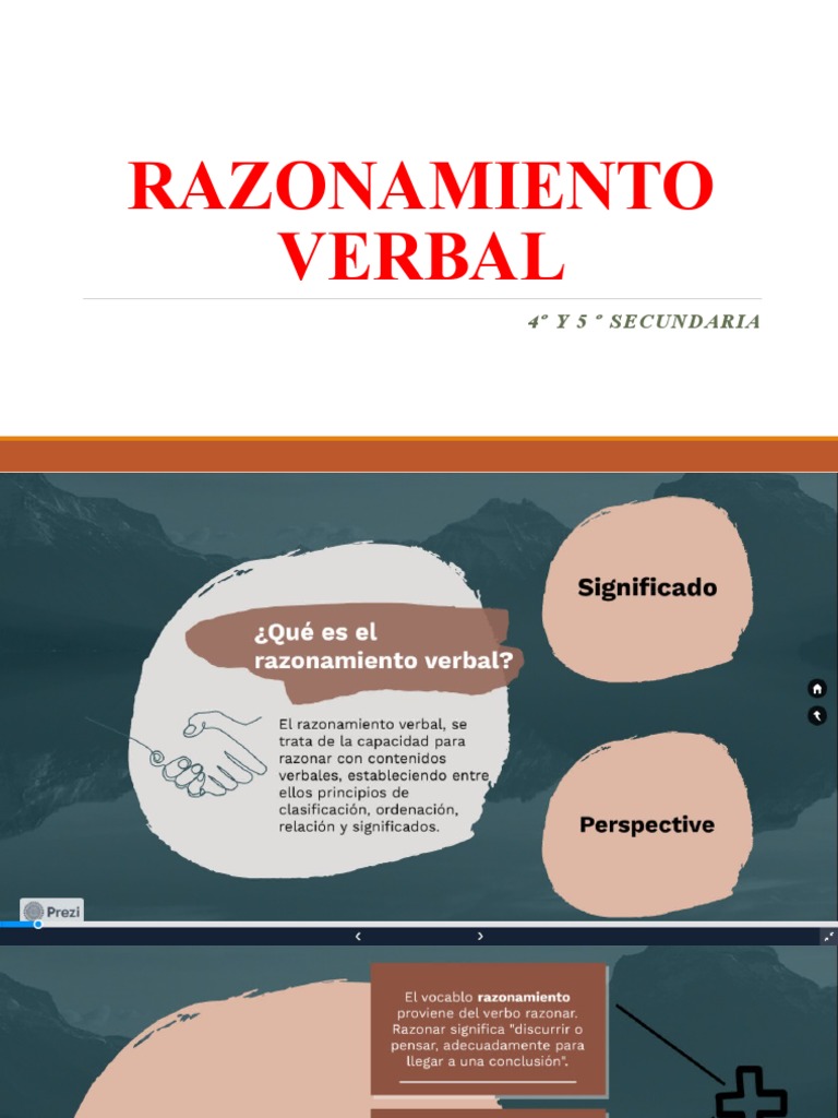 Introducción al Razonamiento Verbal | PDF