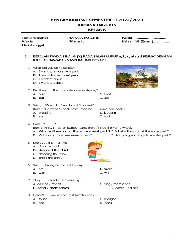 Pengayaan PAT KELAS 6 | PDF | Language Arts & Discipline