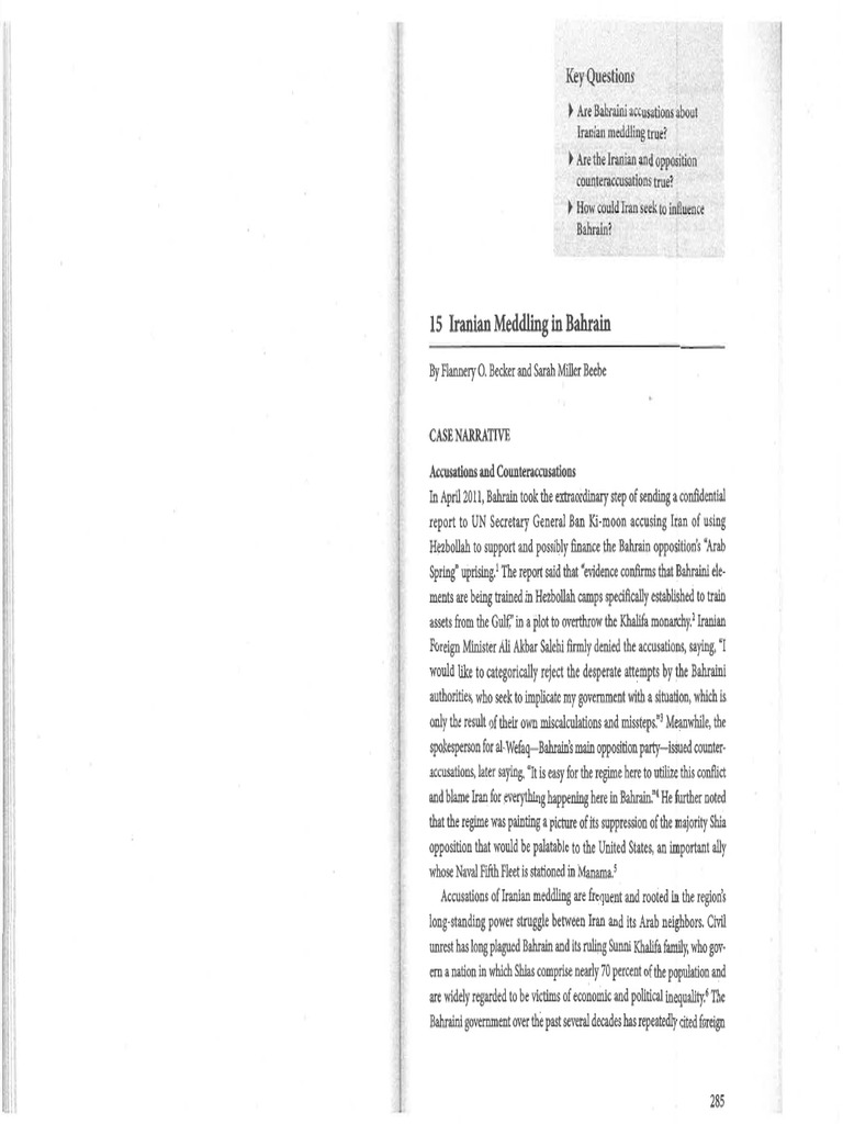 Iranian Meddling in Bahrain | PDF