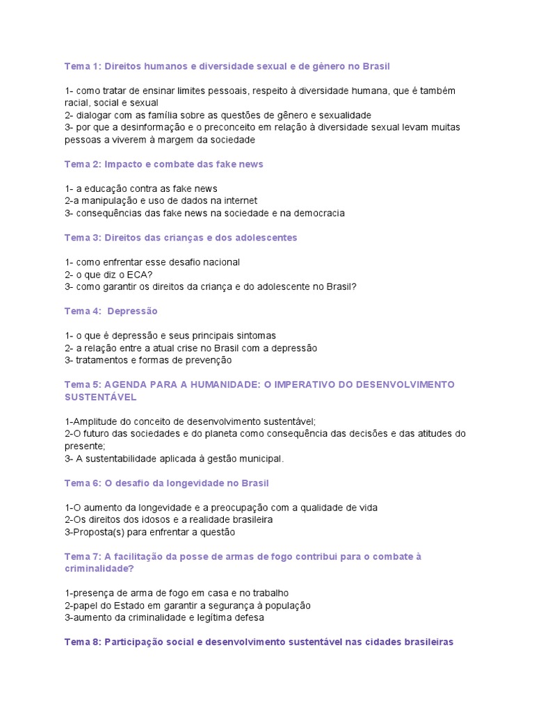 Propostas de Redação - Quadrix | PDF