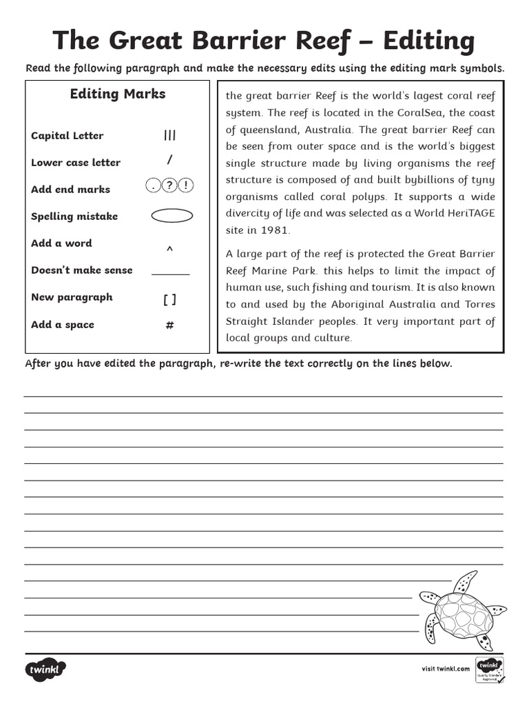Great Barrier Reef Editing Guide | PDF