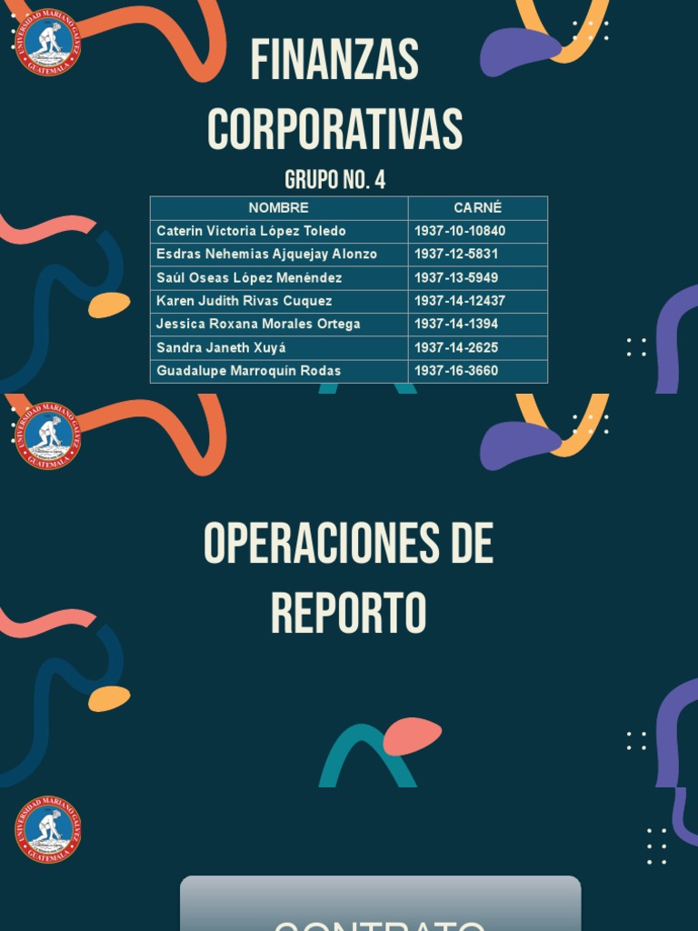 Grupo #4 Operaciones de Reporto | PDF | Liquidez de mercado | Mercados ...