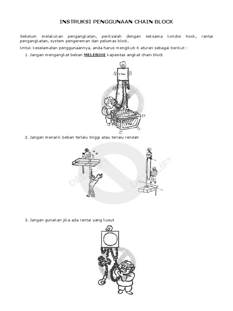 Instruksi Penggunaan Chain Block A3 | PDF
