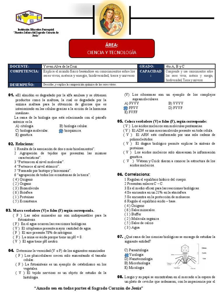01-Practica Evaluada | PDF | Organismos | Biología Molecular