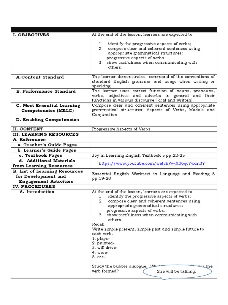 English5 Idea Le Q2 Week 2 | PDF | Verb | English Language