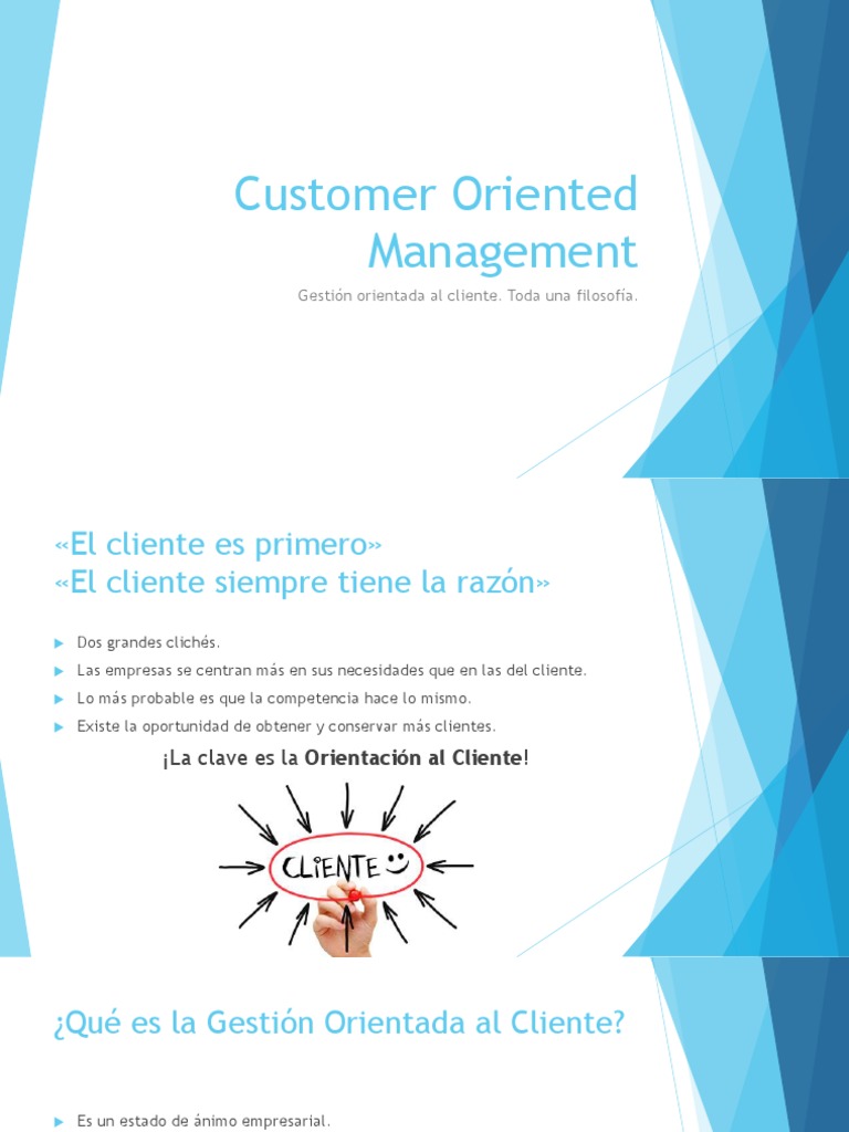Customer Oriented Management | PDF | Cliente | Business