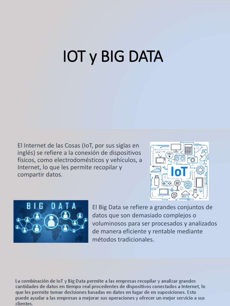Iot Y Big Data Pdf Internet De Las Cosas Big Data