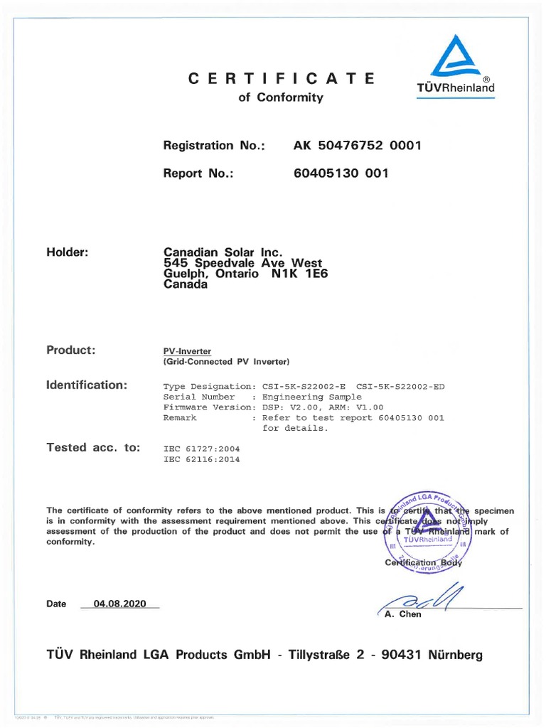 Csi-5k-S22002-E&ed Iec61727 Iec62116 | PDF