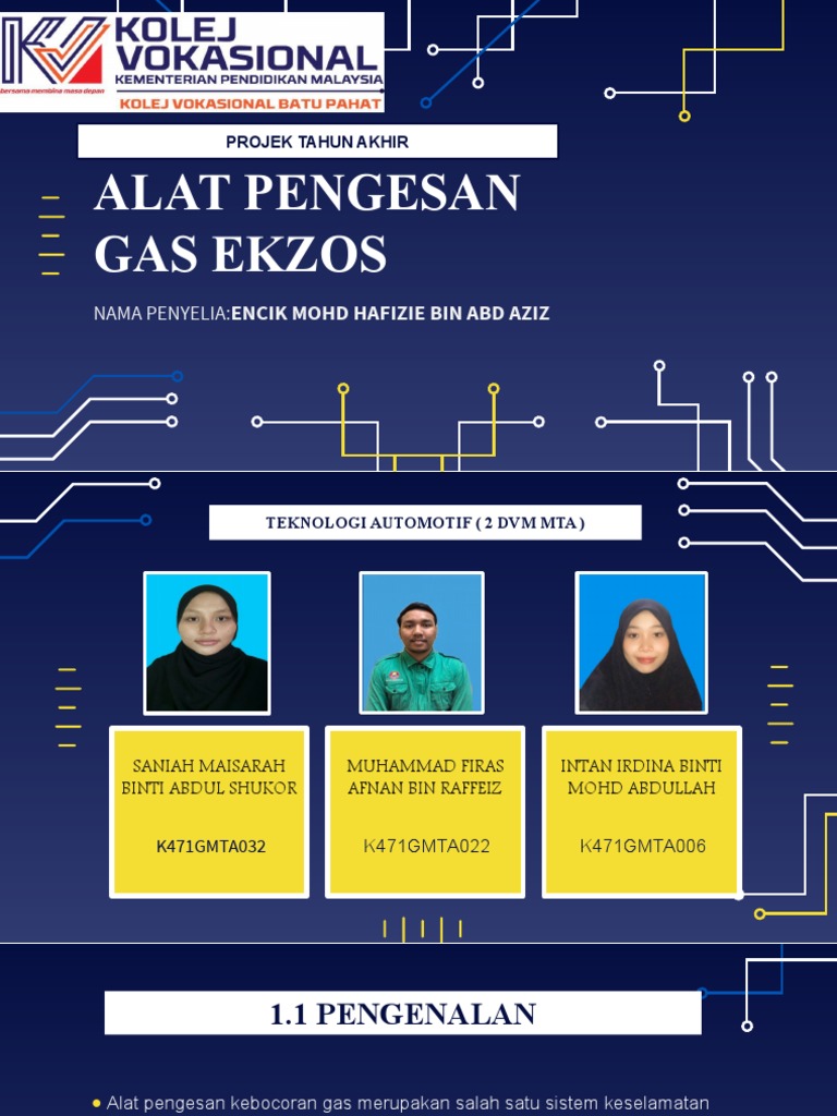 Alat Pengesan Kebocoran Gas Ekzos | PDF
