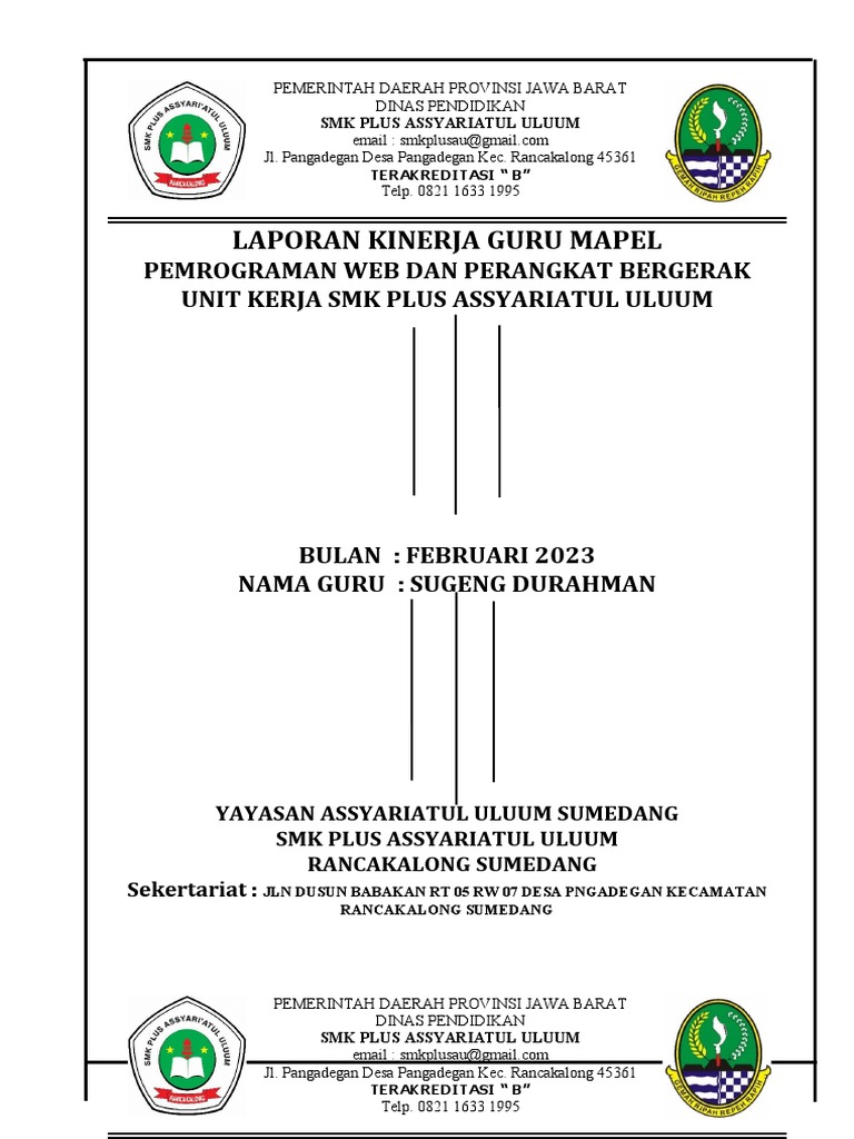 LAPORAN PWPB Februari | PDF