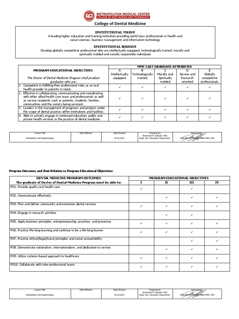 3Y1S Biostatistics and Epidemiology PDF | Download Free PDF ...