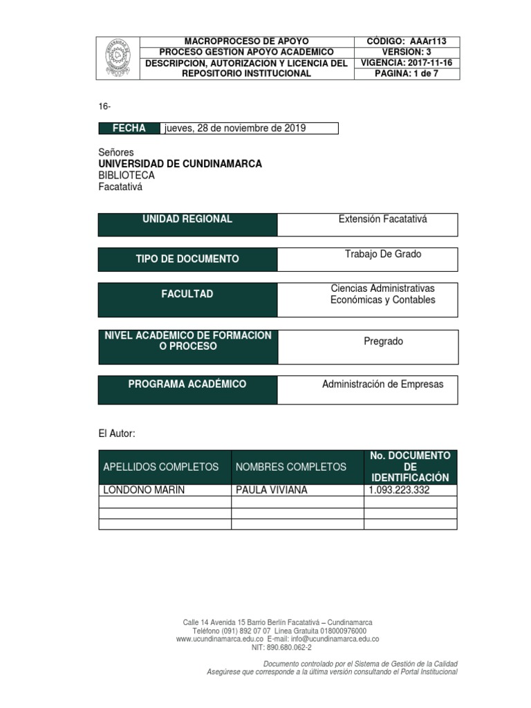 Propuesta de Modelo de Gestión para La Administración en La Propiedad Horizontal. | PDF ...