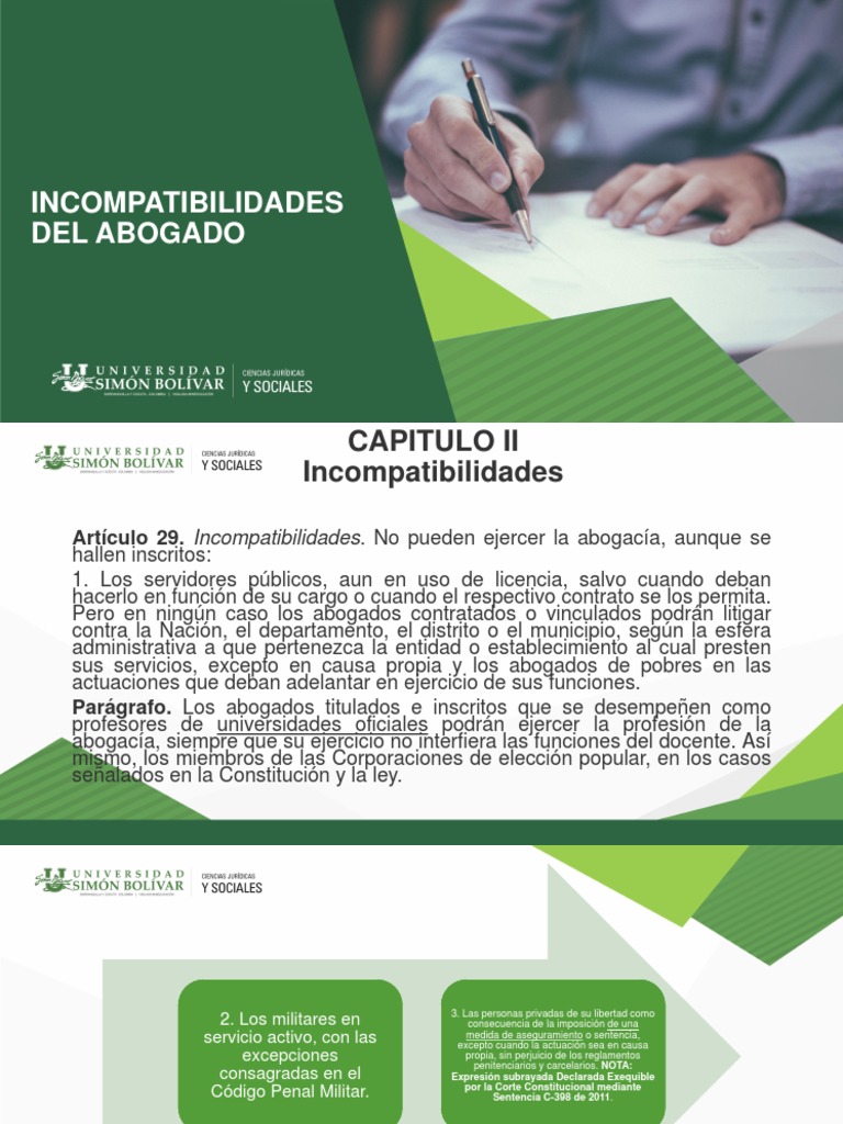 Incompatibilidades del Abogado | PDF