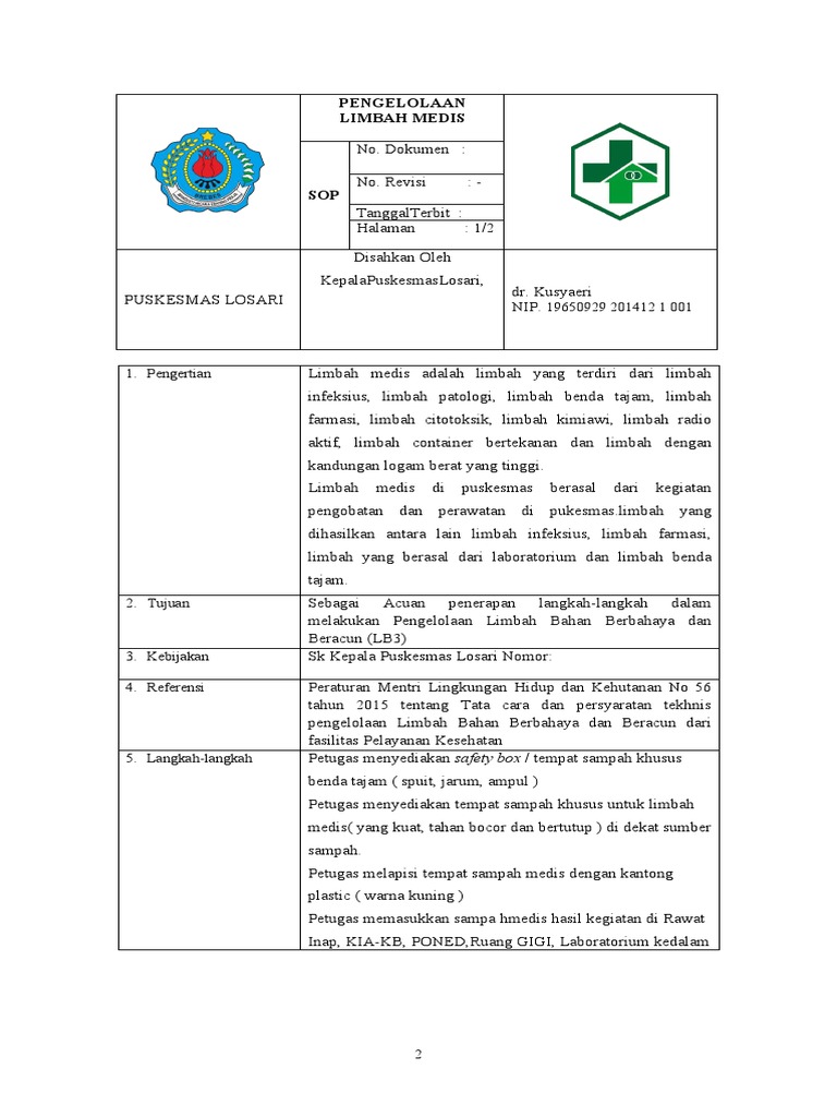 Pengelolaan Limbah Medis | PDF | Sains & Matematika