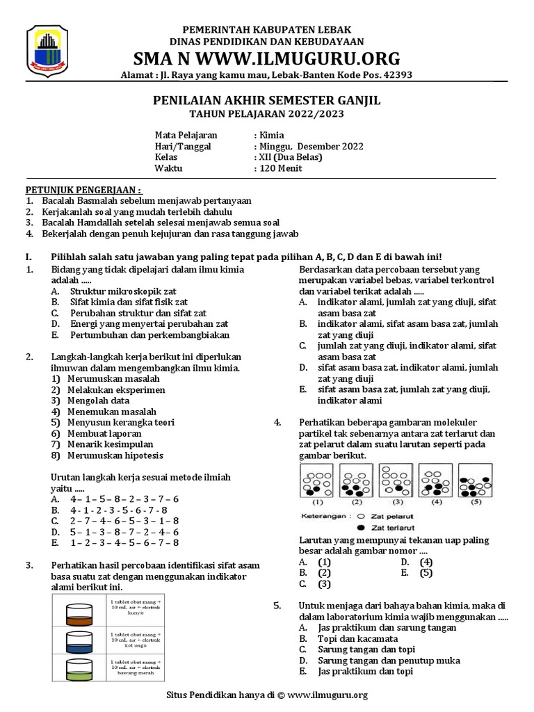Soal PAS Kelas X Belum Edit | PDF