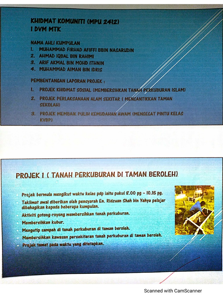 Contoh Slide Khidmat Komuniti | PDF