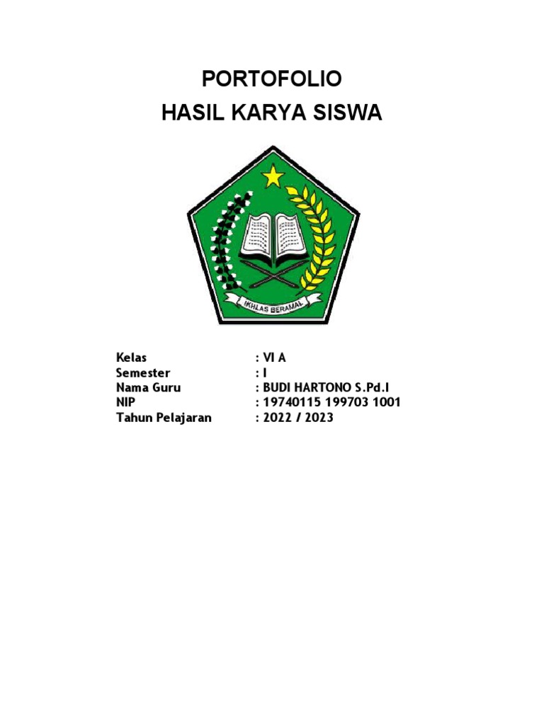 1.7.a PORTOFOLIO HASIL KARYA SISWA | PDF