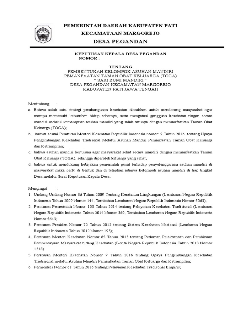 SK Asman Toga Pegandan | PDF