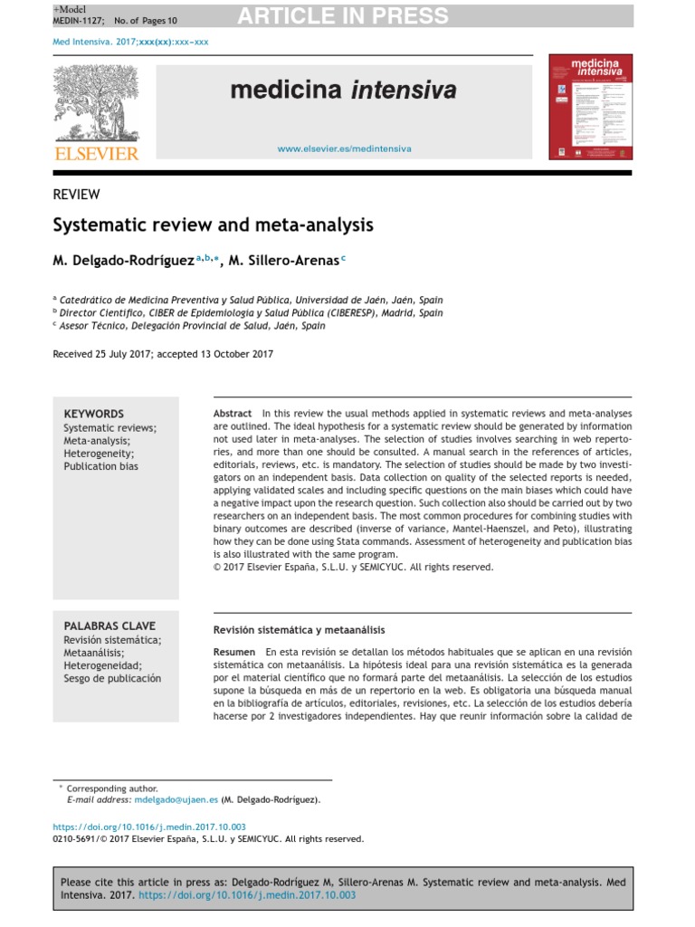 Rodriguez 2017 | PDF | Meta Analysis | Systematic Review
