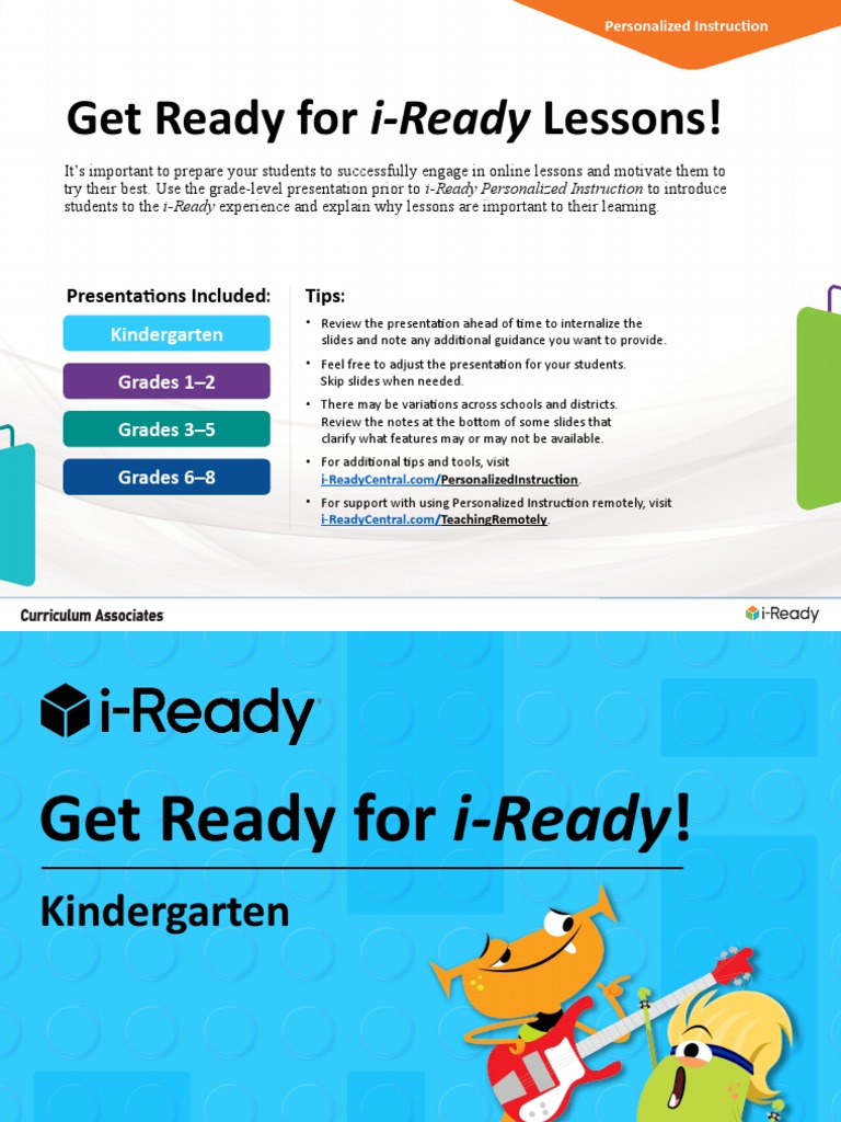 Iready Get Ready For Iready Lessons - PPT Grades K 8 2021 | PDF | Login ...