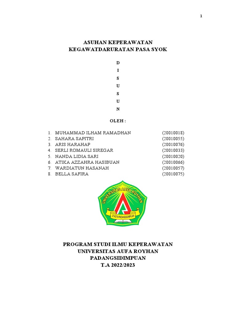 Askep KGD Syok Kelompok | PDF