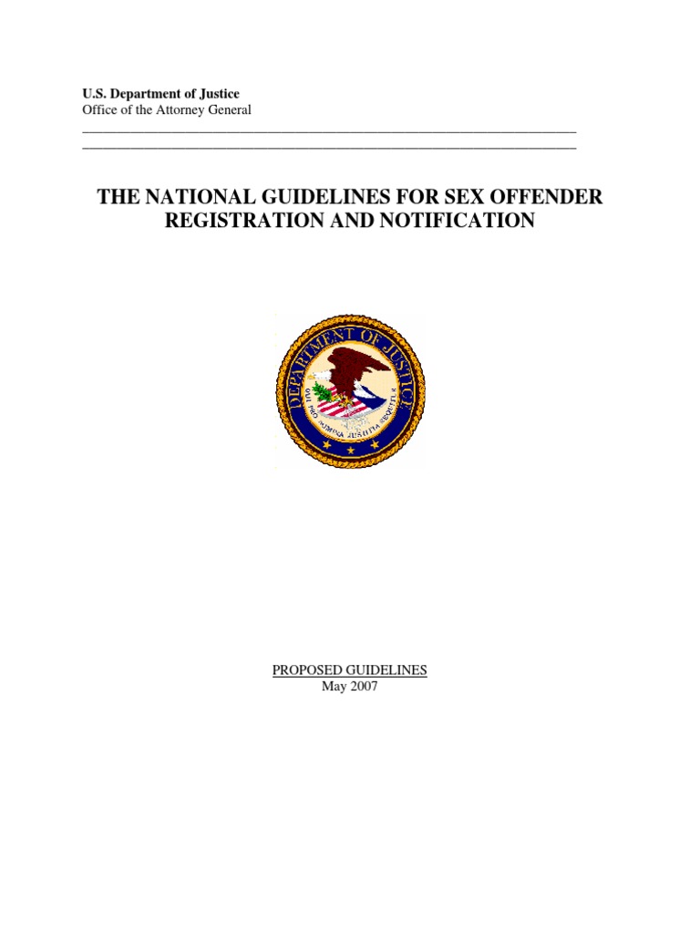 Sex Offender Guidelines Pdf Pdf Sex Offender Registries In The