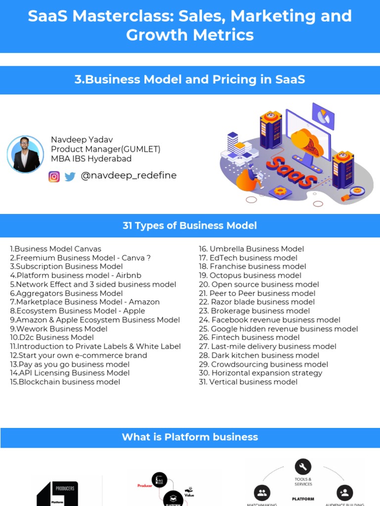 SaaS Business Models & Pricing Guide | PDF | Business Model | Pricing