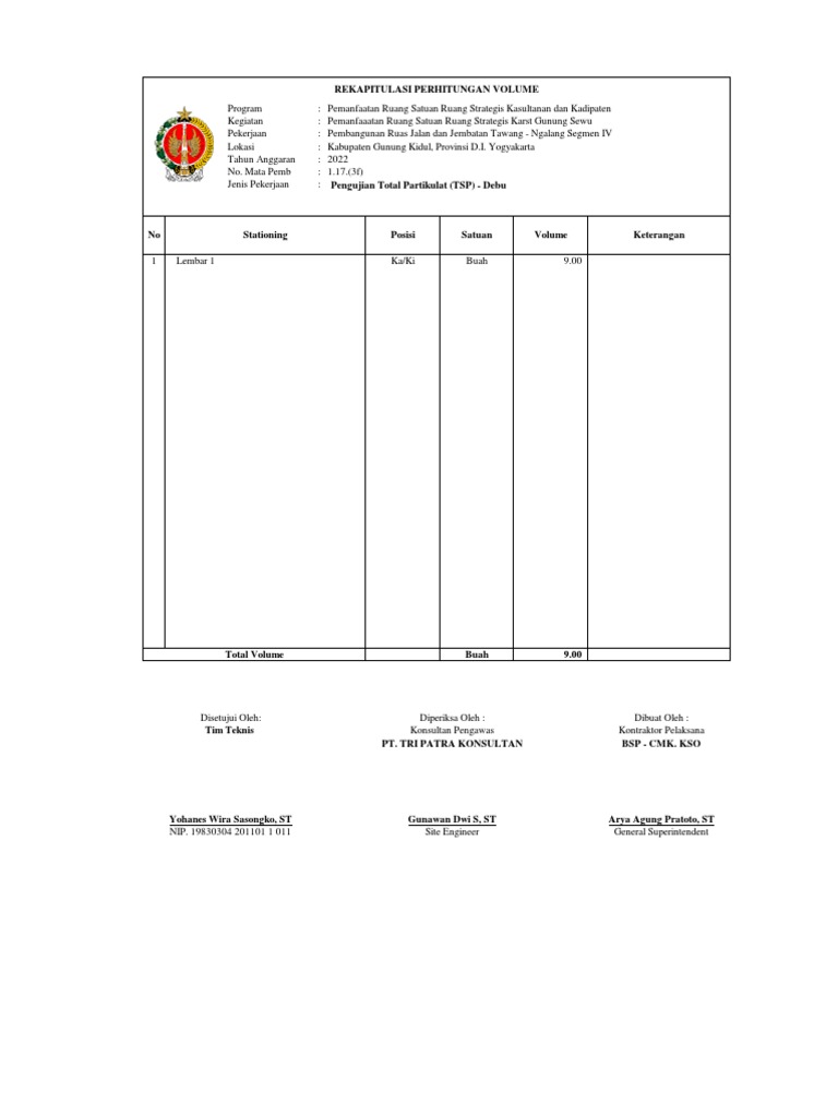 1.17. (3f) Pengujian Total Partikulat (TSP) - Debu | PDF
